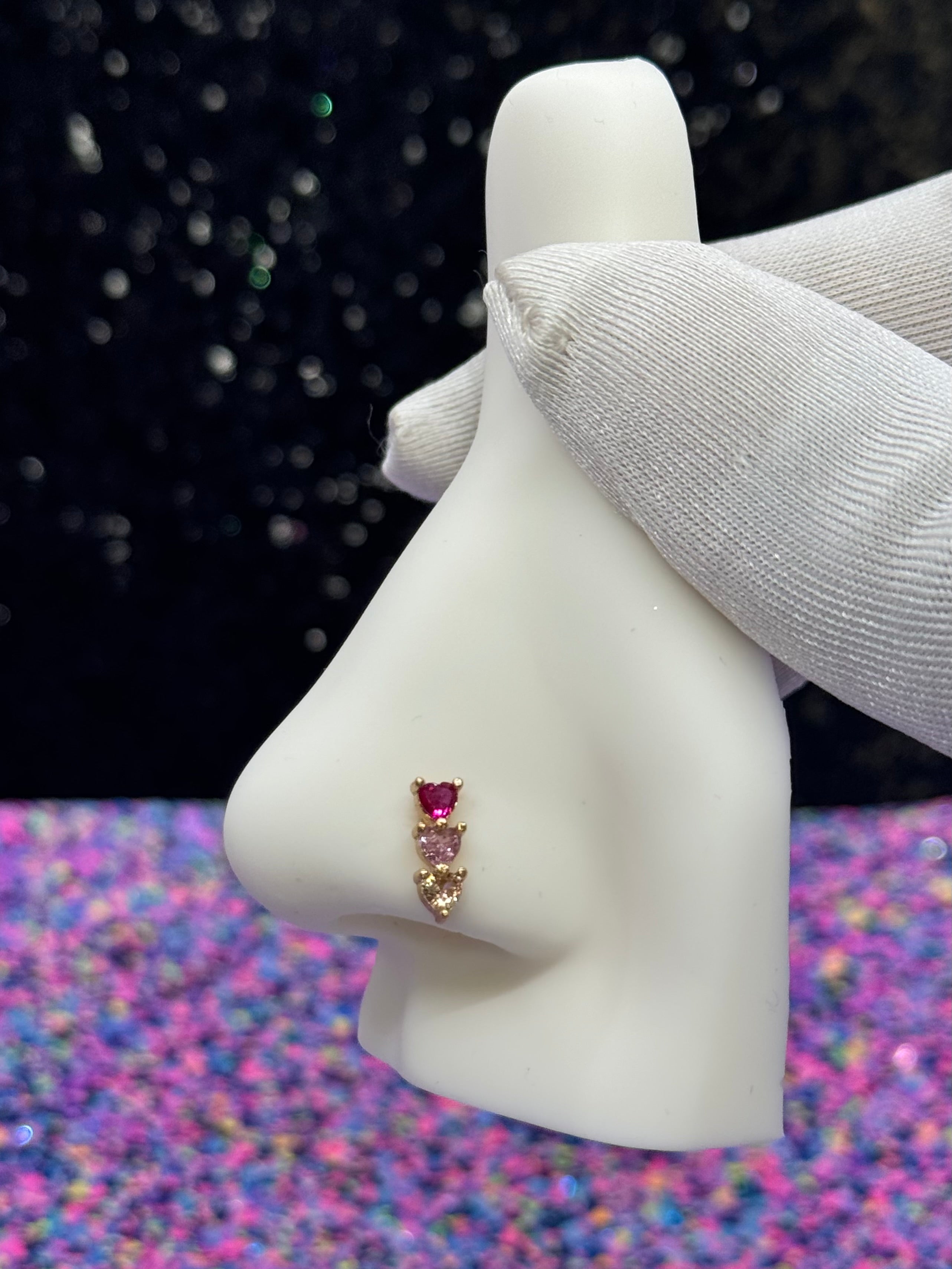 Cora heart nose ring – THE PIERCING GALLERY