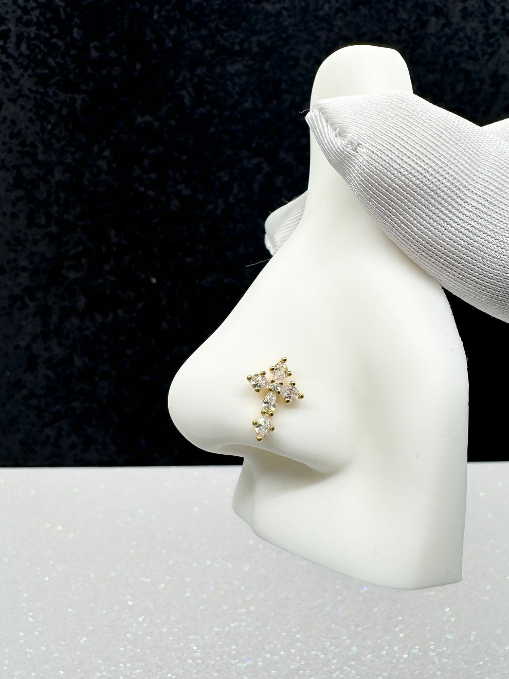 Cross nose ring – THE PIERCING GALLERY